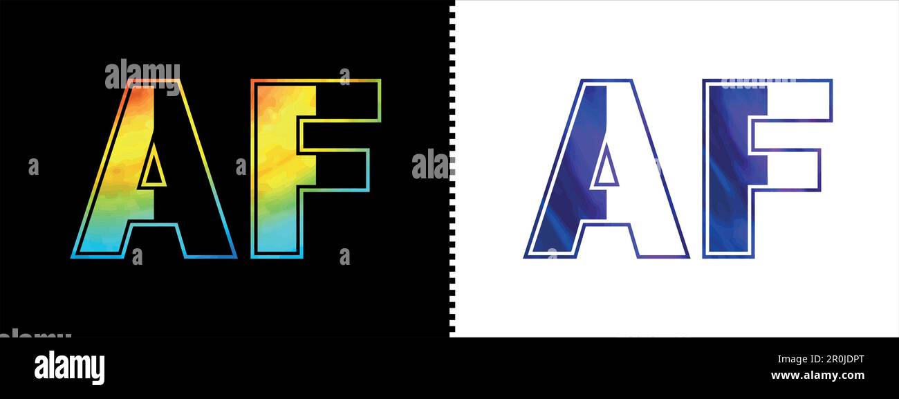 Letter AF logo design vector template. Creative modern luxurious ...