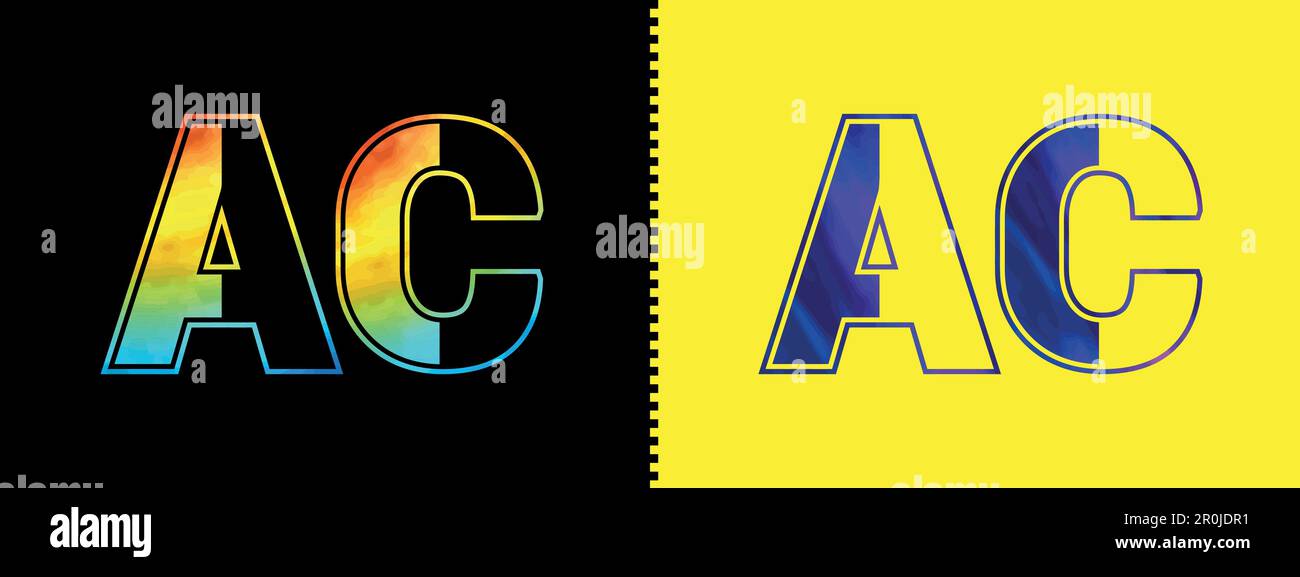 Letter AC logo design vector template. Creative modern luxurious ...