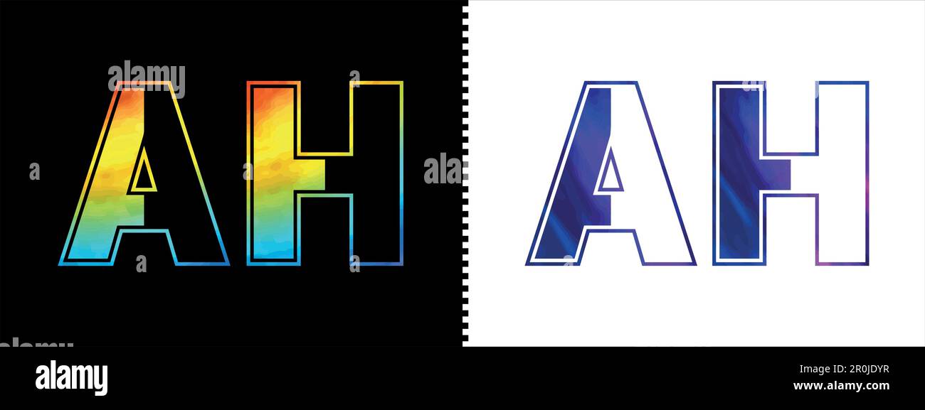 Initial letter AH logo Icon vector design template. Premium luxurious ...
