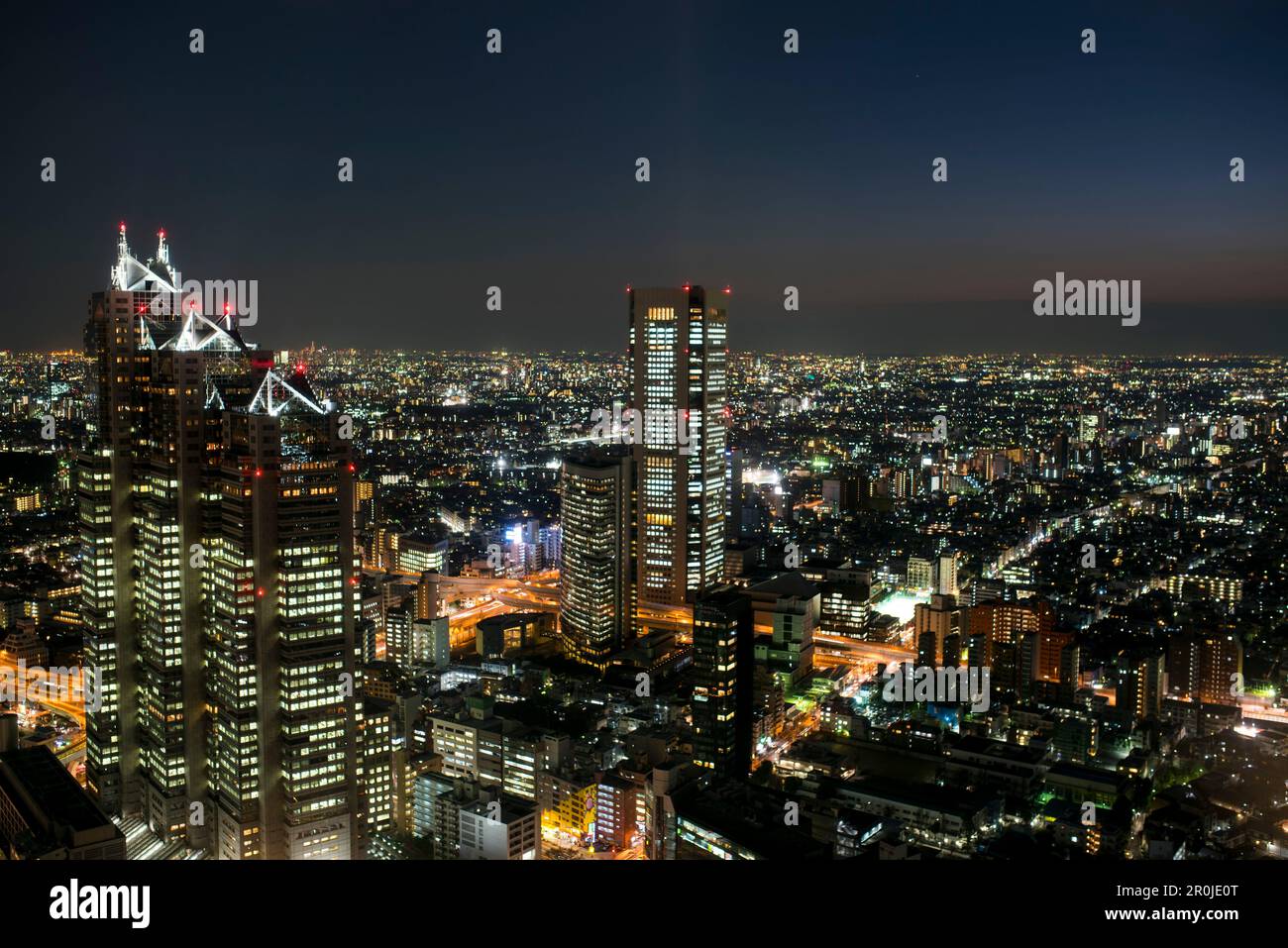 Tokyo in January at night, Tokyo, Japan Stock Photo - Alamy