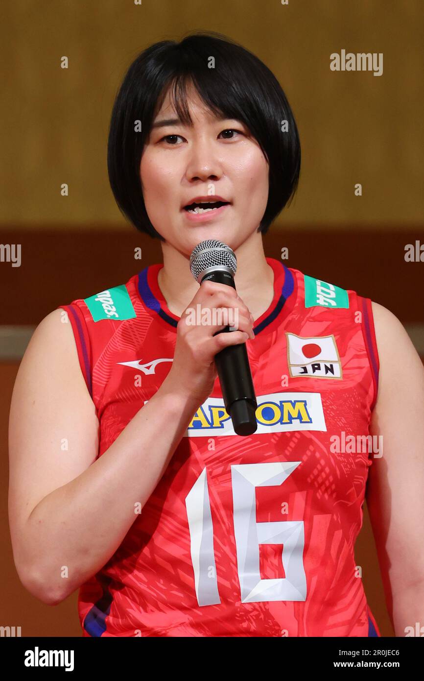 Tokyo, Japan. JVA announced the 2023 Japan Women's national team squad. 8th May, 2023. Yuka ...
