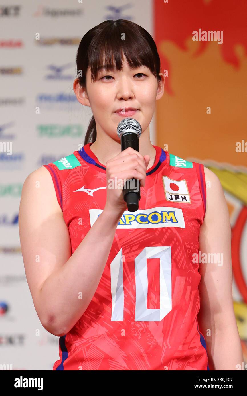 Tokyo, Japan. JVA announced the 2023 Japan Women's national team squad. 8th May, 2023. Arisa ...