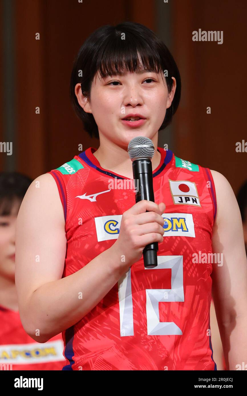 Tokyo, Japan. JVA announced the 2023 Japan Women's national team squad. 8th May, 2023. Satomi ...