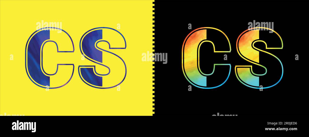 Unique CS letter logo Icon vector template. Premium stylish alphabet ...