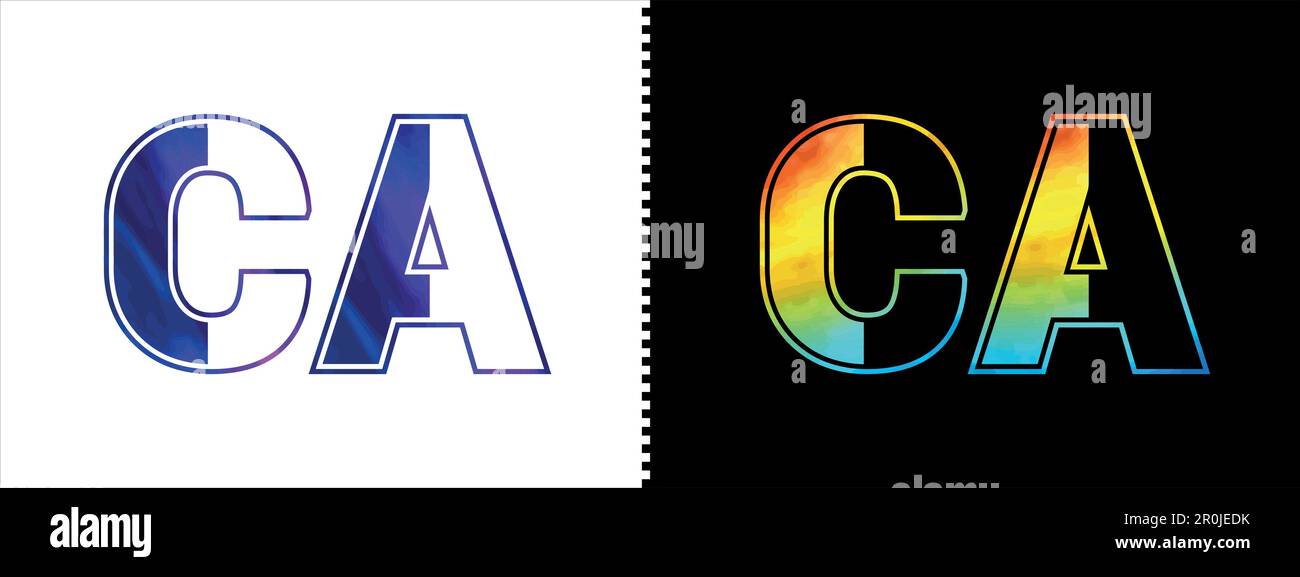 Initial letter CA logo Icon vector design template. Premium luxurious ...