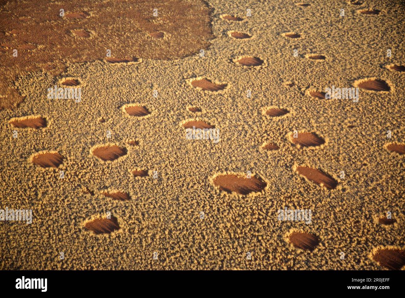Aerial shot of fairy circles in the savanna, Namibia Stock Photo - Alamy