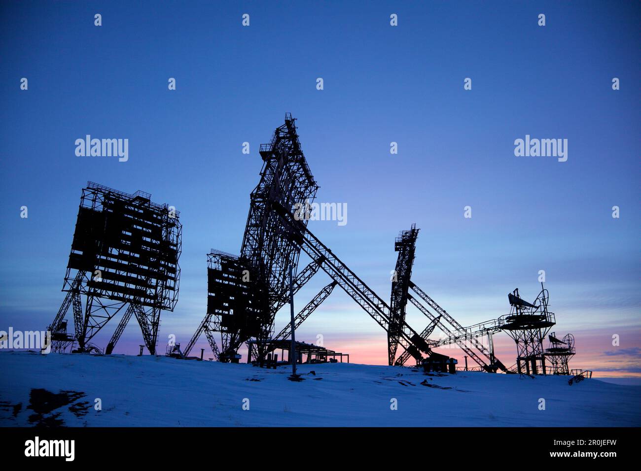 shut down radar monitoring system from the Cold War at Uelkal, Chukotka ...