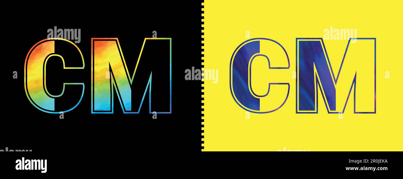 Unique CM letter logo Icon vector template. Premium stylish alphabet ...