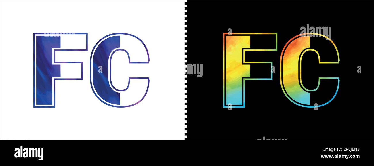 Unique FC letter logo Icon vector template. Premium stylish alphabet ...