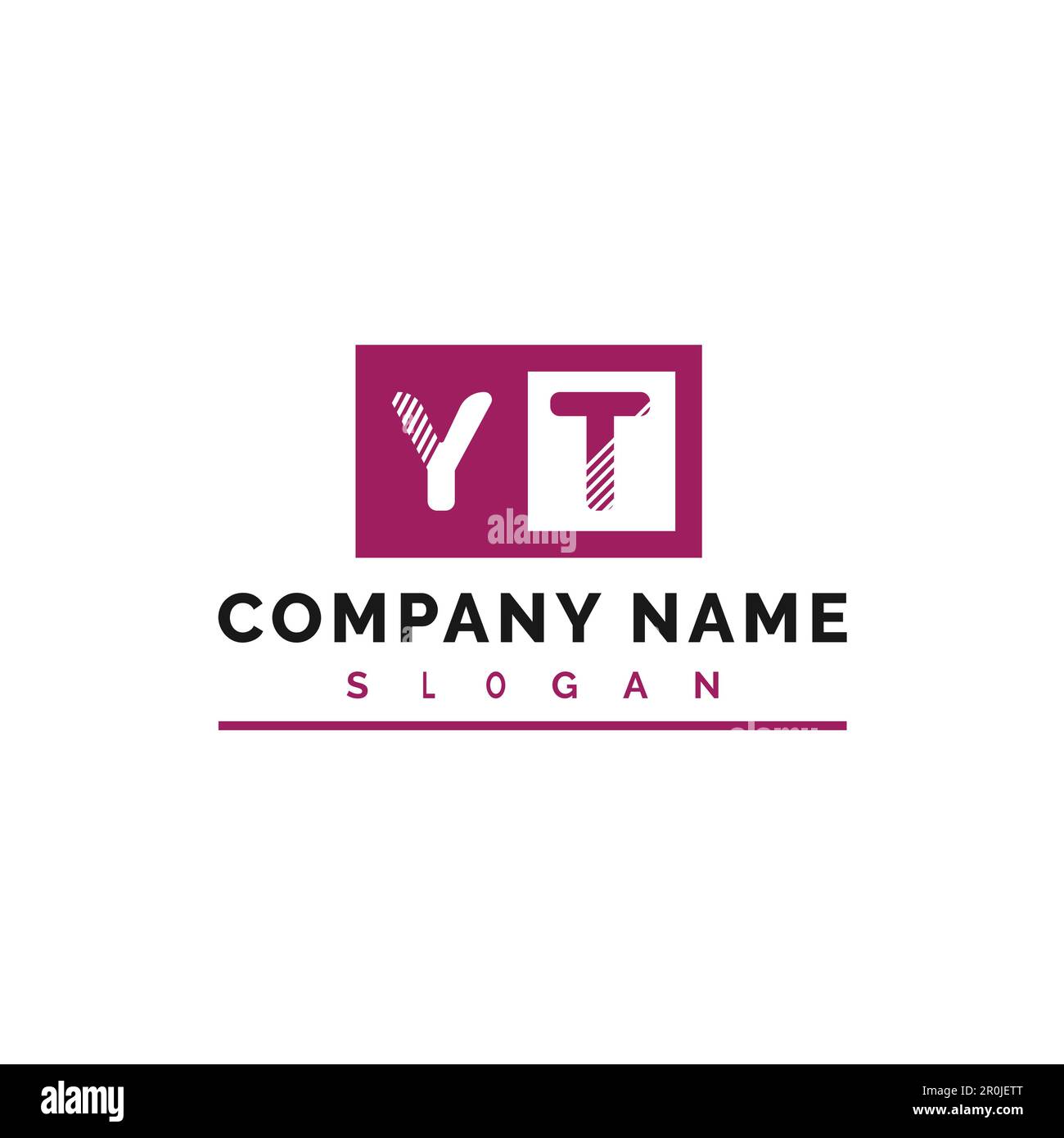 YT Logo Design. YT Letter Logo Vector Illustration - Vector Stock ...