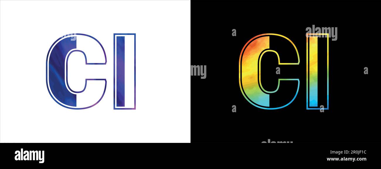 Letter CI logo design vector template. Creative modern luxurious ...