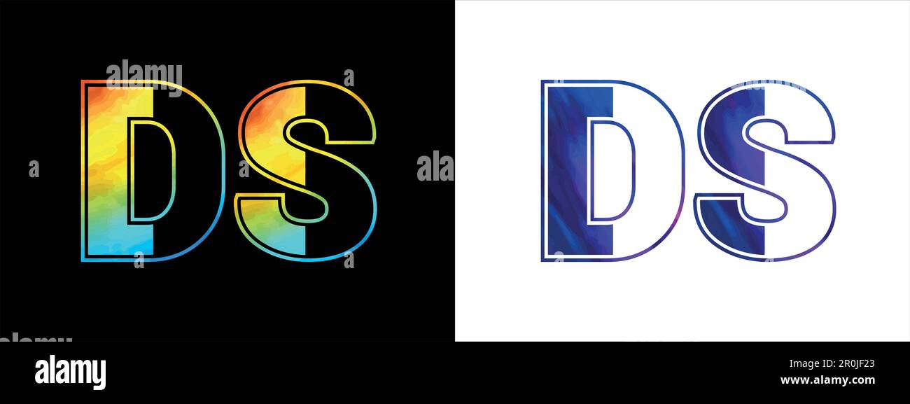 Initial letter DS logo Icon vector design template. Premium luxurious ...
