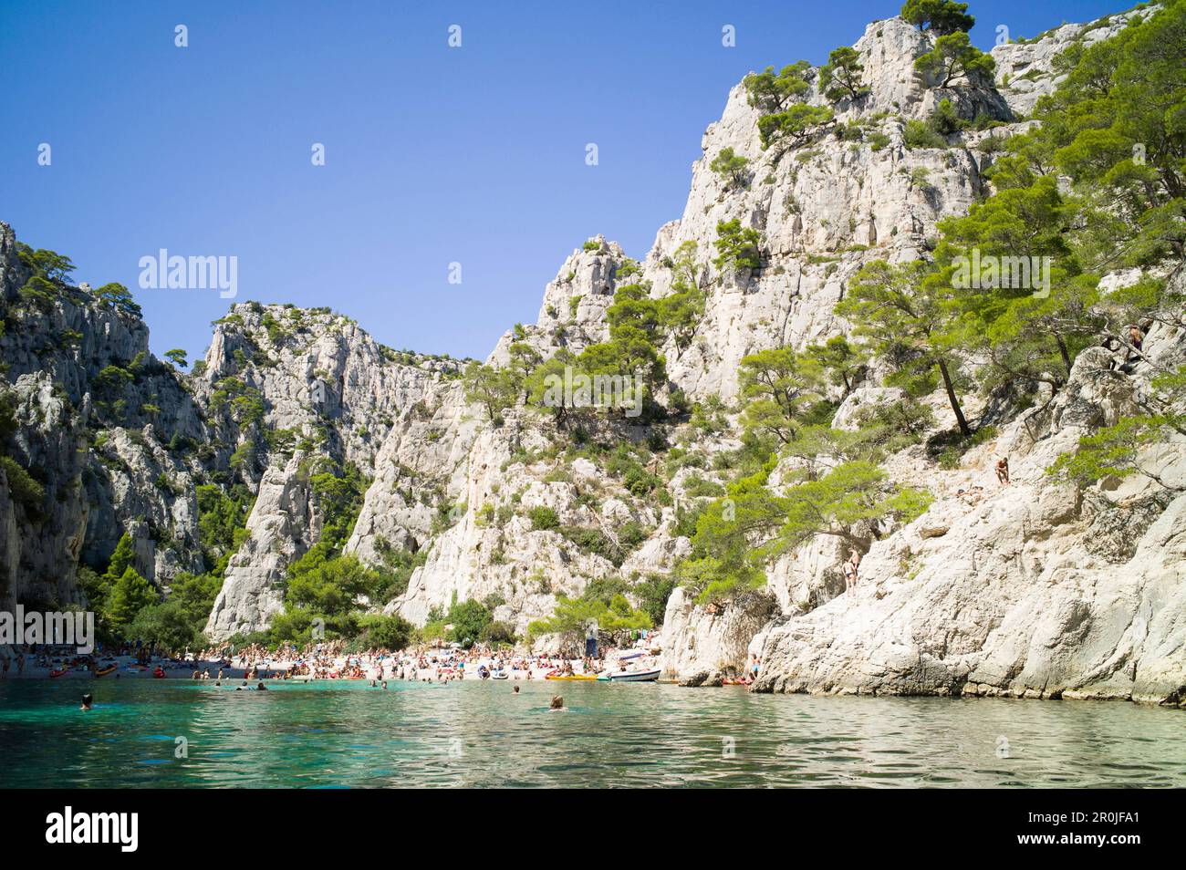 bathing in Calanque d'En Vau, Bouches-du-Rhone, France Stock Photo - Alamy
