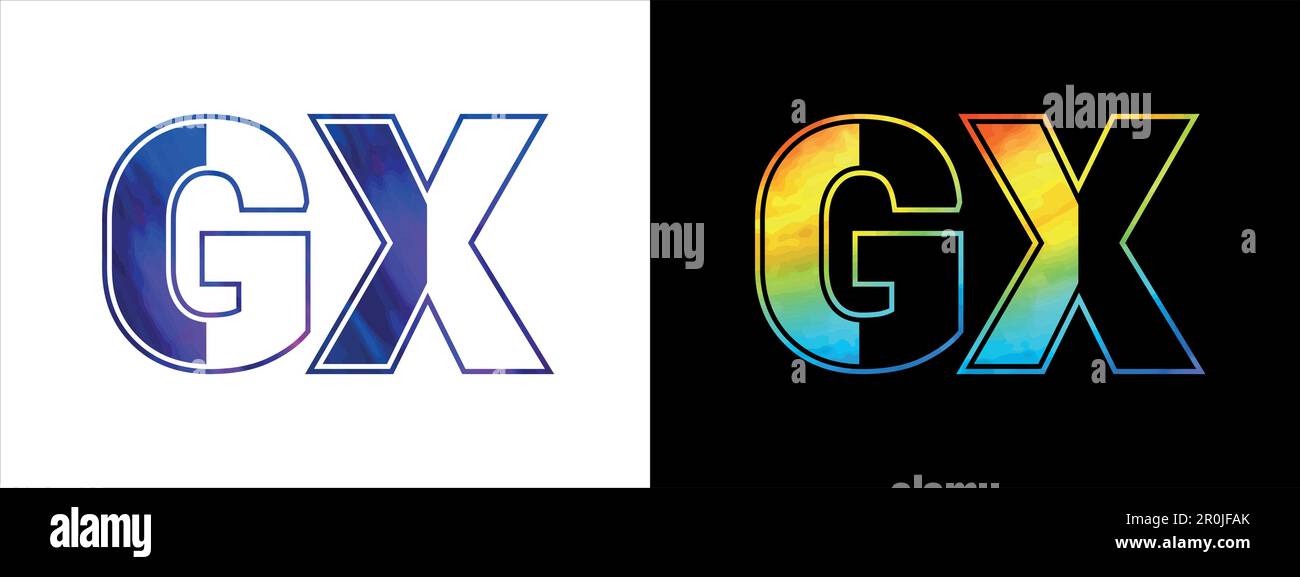 Letter GX logo design vector template. Creative modern luxurious ...