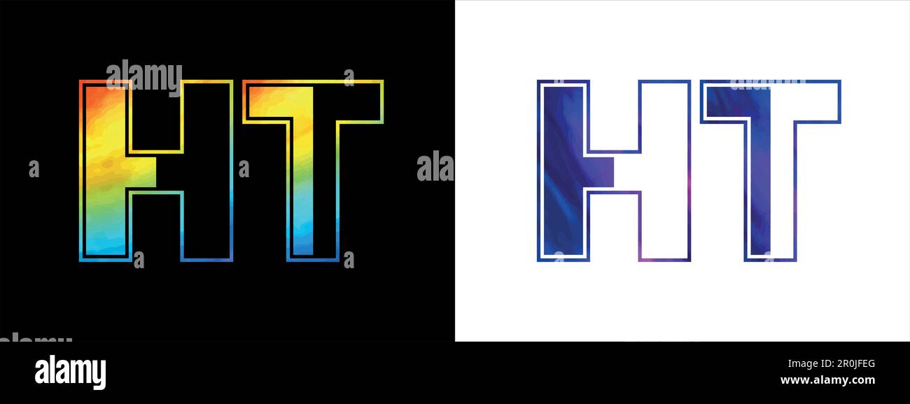 Initial letter HT logo Icon vector design template. Premium luxurious ...
