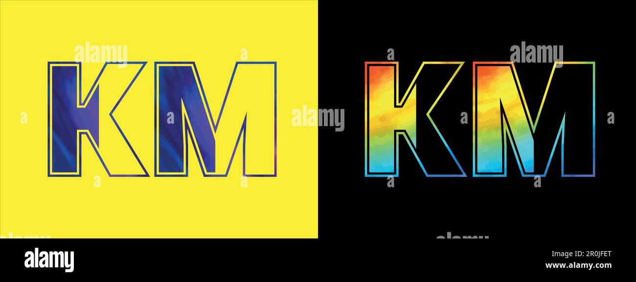 Letter km logo hi-res stock photography and images - Alamy