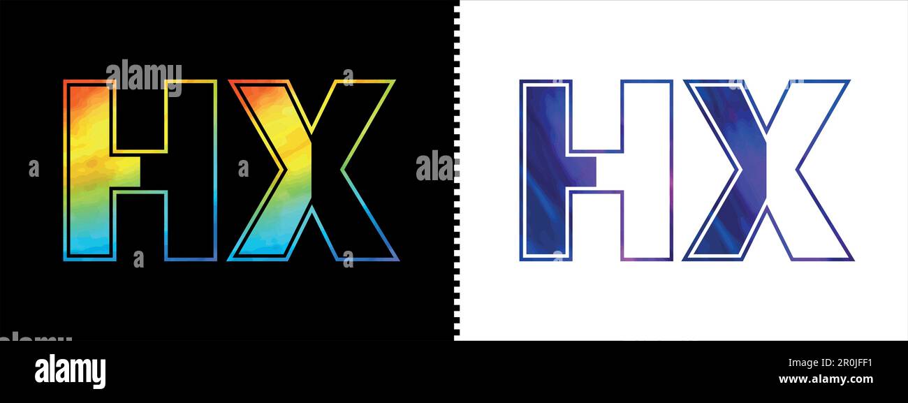 Hx logo design hi-res stock photography and images - Alamy