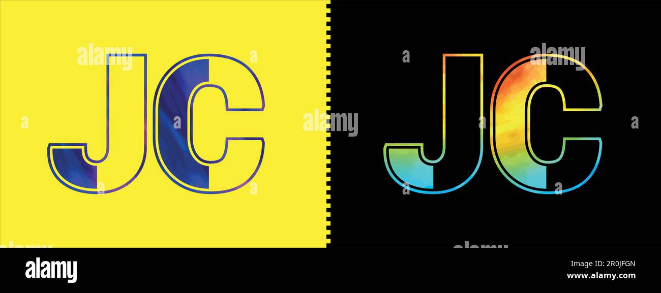 Unique JC letter logo Icon vector template. Premium stylish alphabet ...