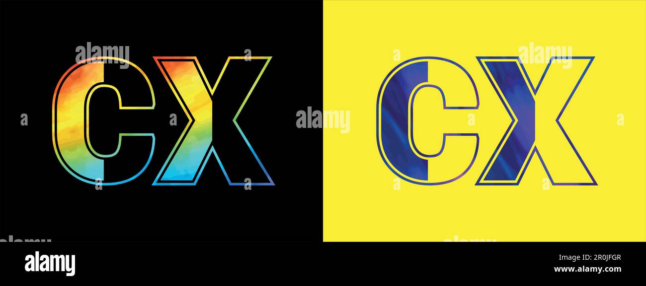Unique CX letter logo Icon vector template. Premium stylish alphabet ...