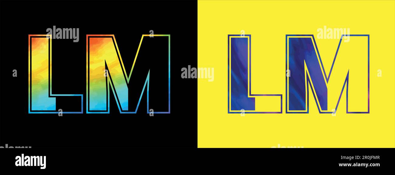 Unique LM letter logo Icon vector template. Premium stylish alphabet ...