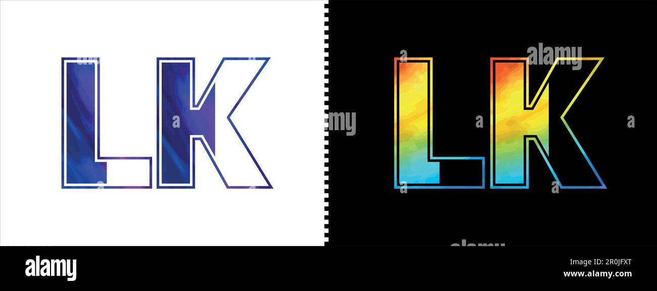 Initial letter LK logo Icon vector design template. Premium luxurious ...