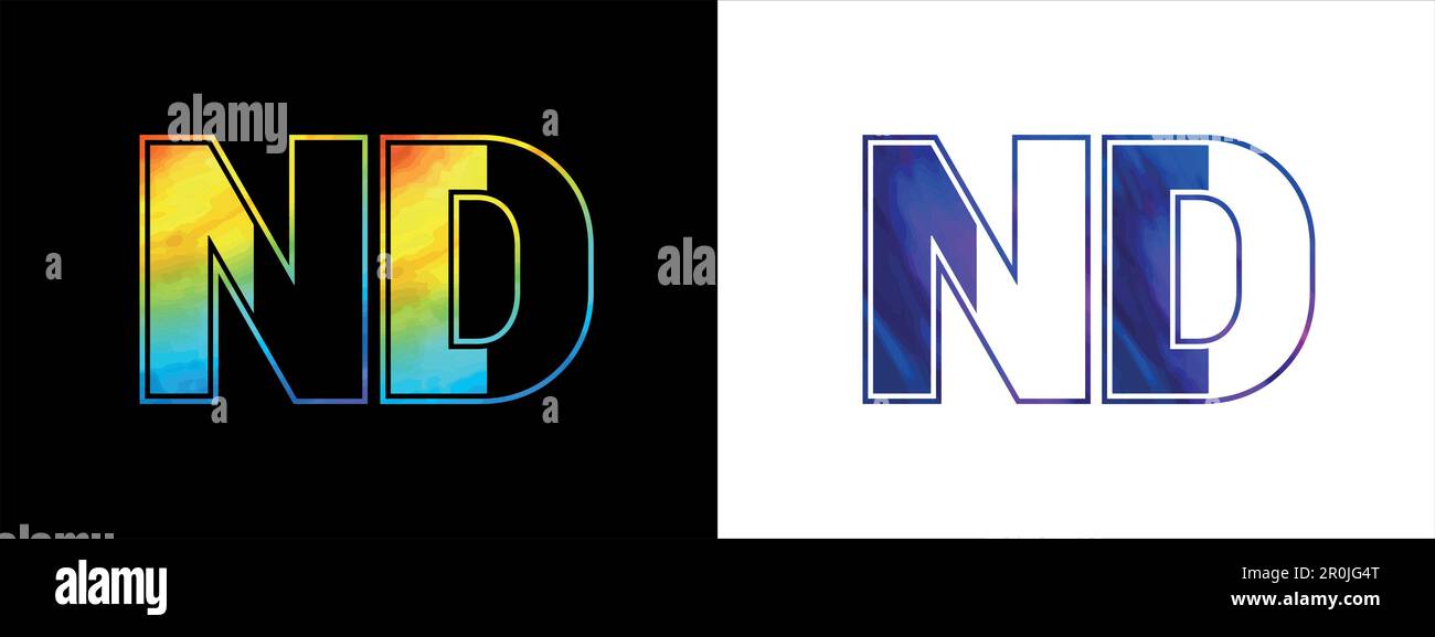 Unique ND letter logo Icon vector template. Premium stylish alphabet ...