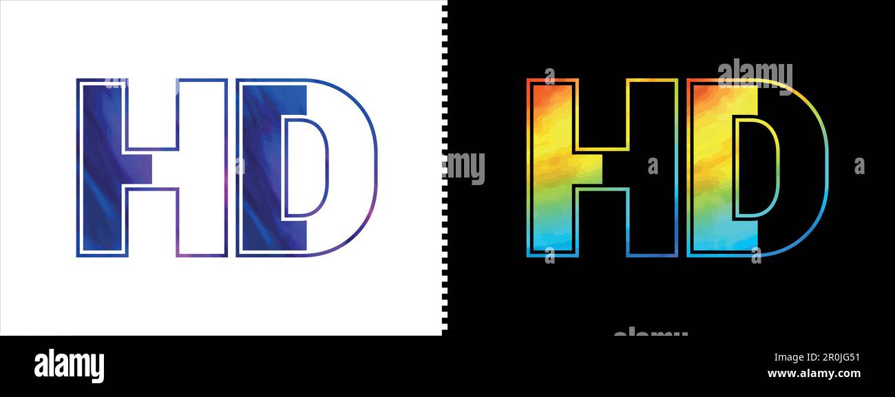 Initial letter HD logo Icon vector design template. Premium luxurious ...