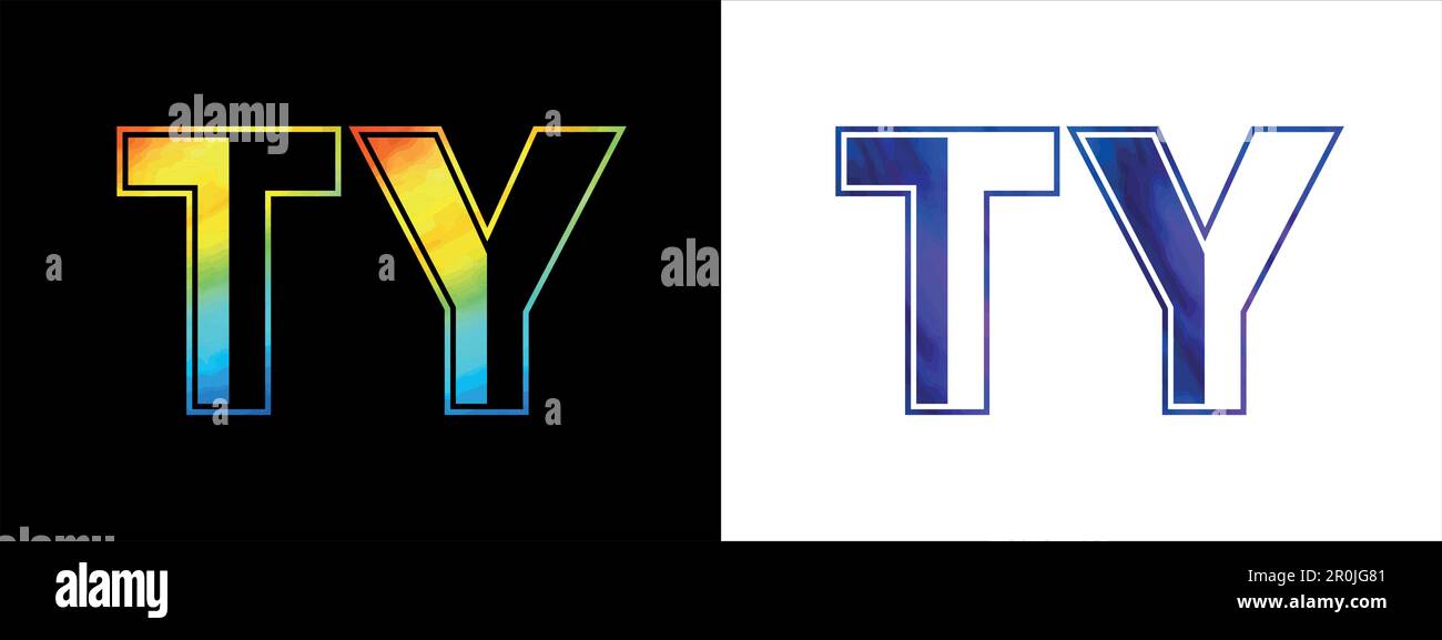 Initial letter TY logo Icon vector design template. Premium luxurious ...