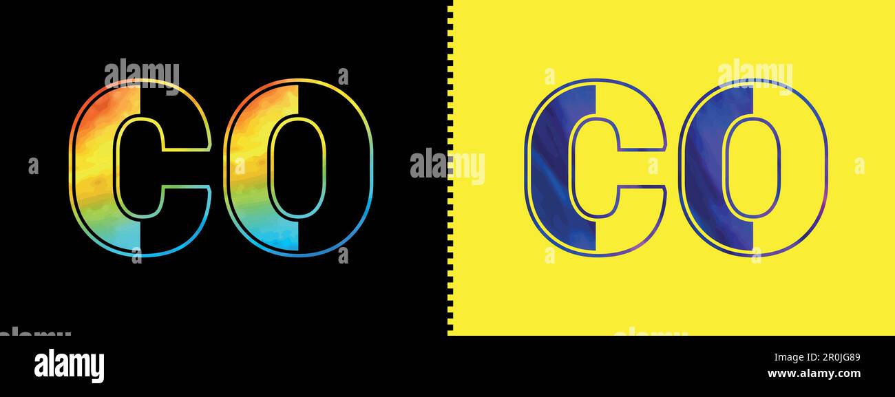 Unique CO letter logo Icon vector template. Premium stylish alphabet ...