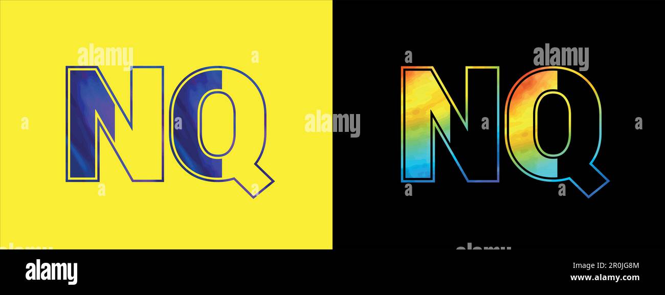 Initial letter NQ logo Icon vector design template. Premium luxurious ...