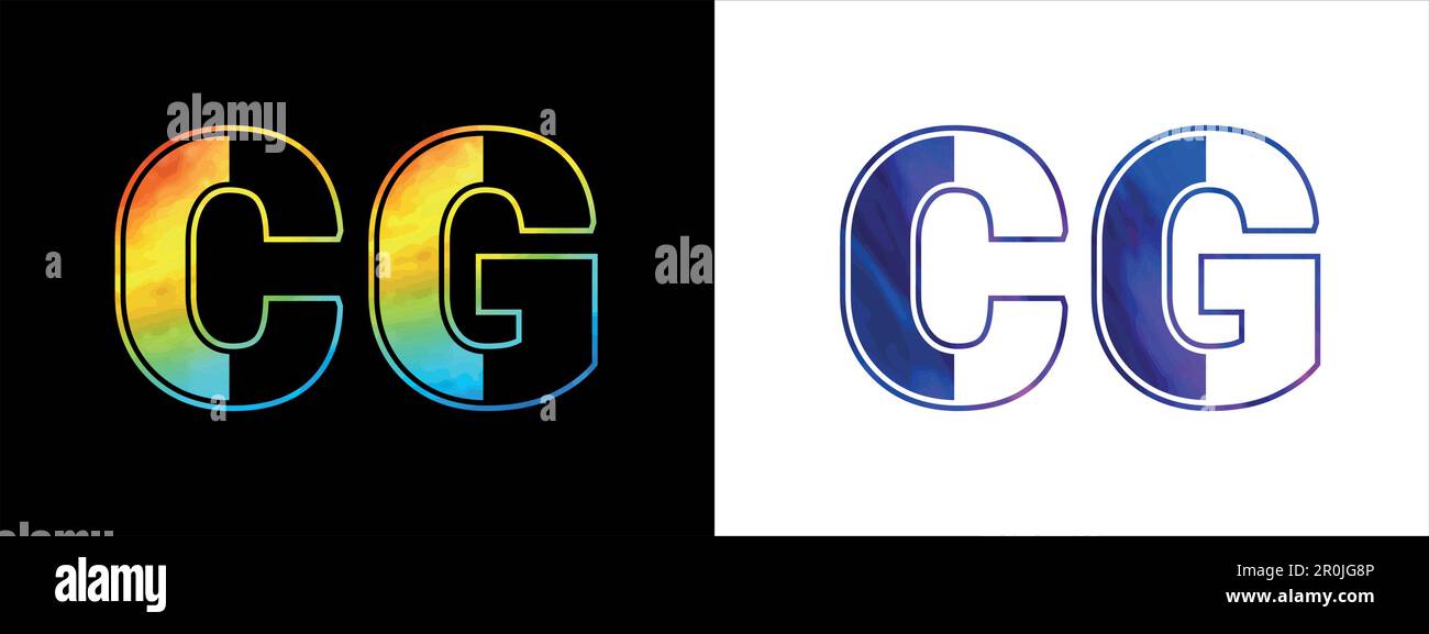 Unique CG letter logo Icon vector template. Premium stylish alphabet ...