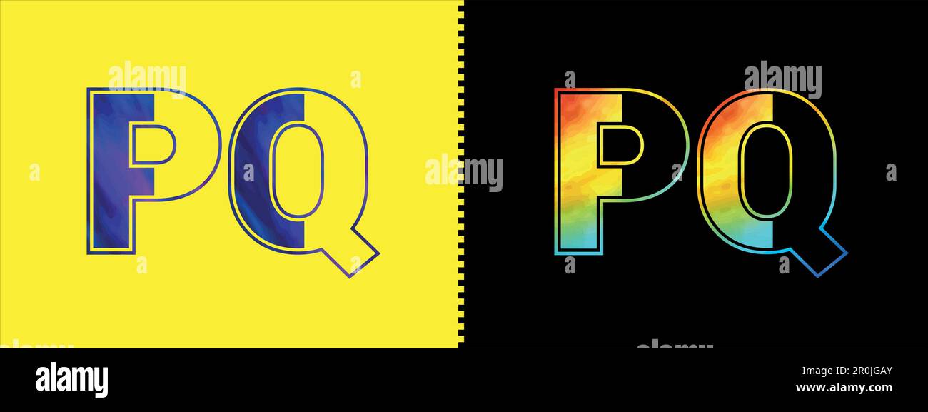 Initial letter PQ logo Icon vector design template. Premium luxurious ...
