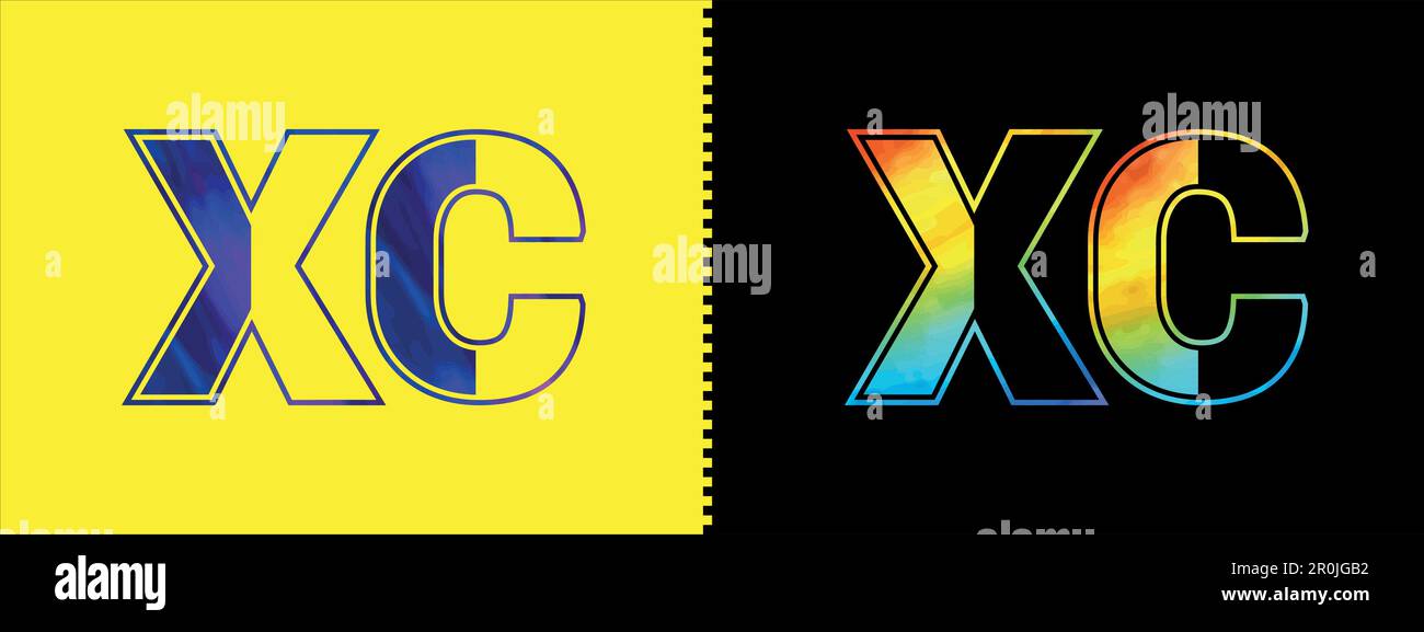 Unique XC letter logo Icon vector template. Premium stylish alphabet ...