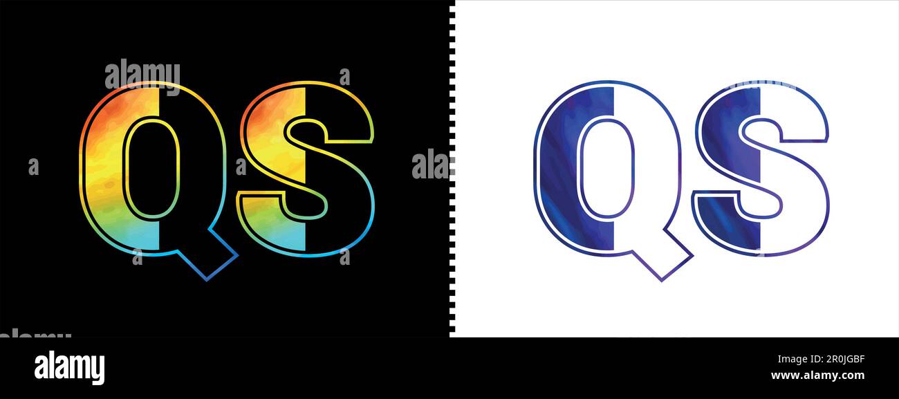 Unique QS letter logo Icon vector template. Premium stylish alphabet ...