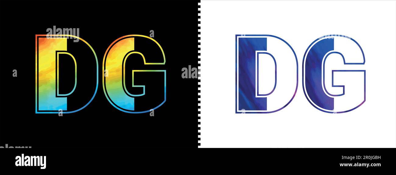 Unique DG letter logo Icon vector template. Premium stylish alphabet ...