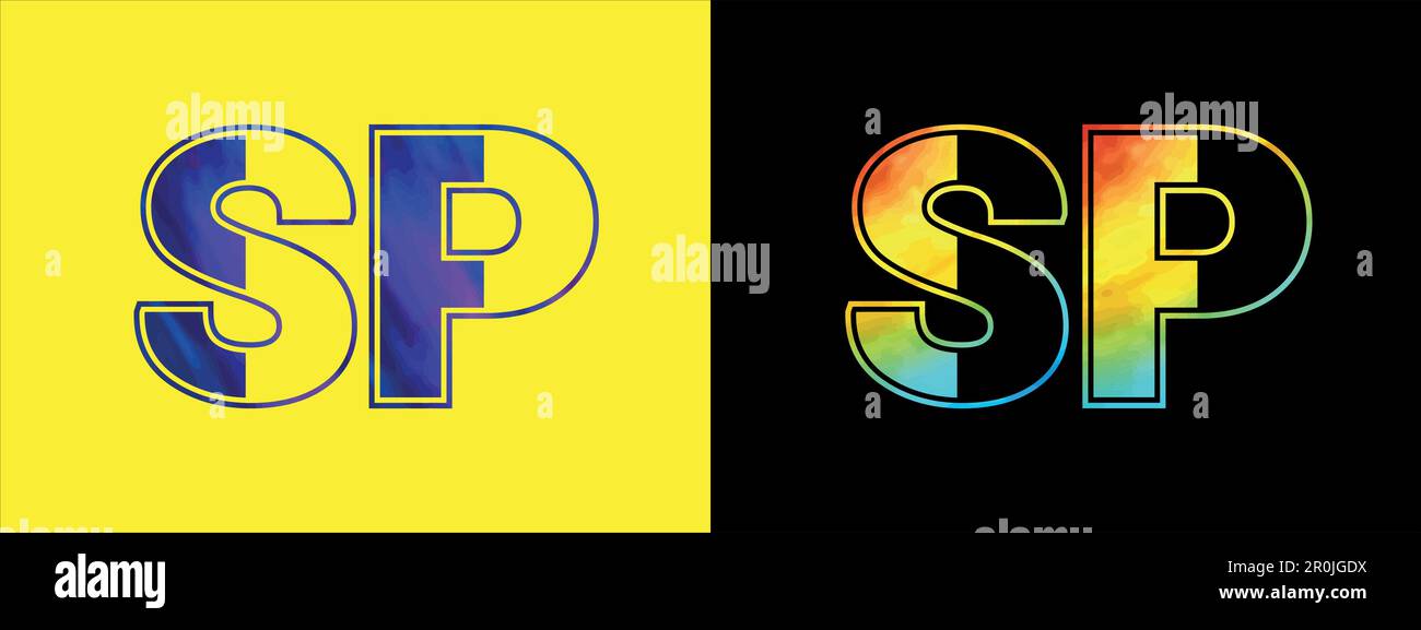Initial letter SP logo Icon vector design template. Premium luxurious ...