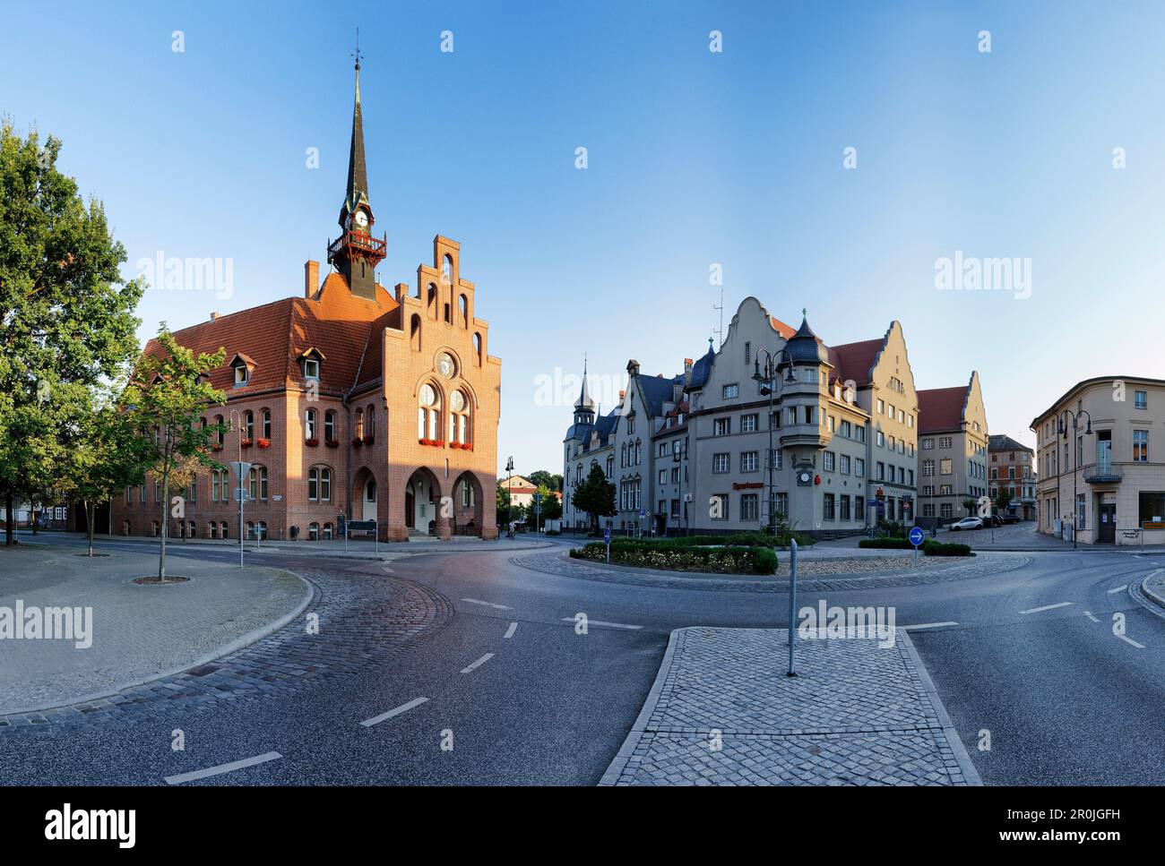 Town Centre in Nauen with the City Hall and District Office, Nauen ...