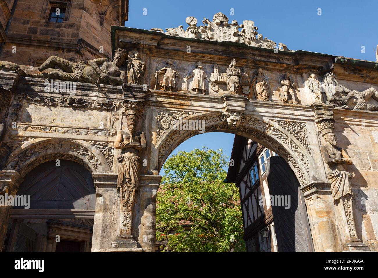 Portal, Alte Hofhaltung, Bishop´s Court in Bamberg, Schoene Pforte ...