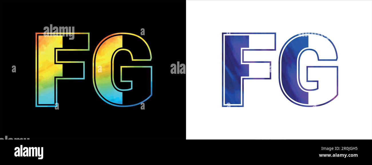 Initial letter FG logo Icon vector design template. Premium luxurious ...