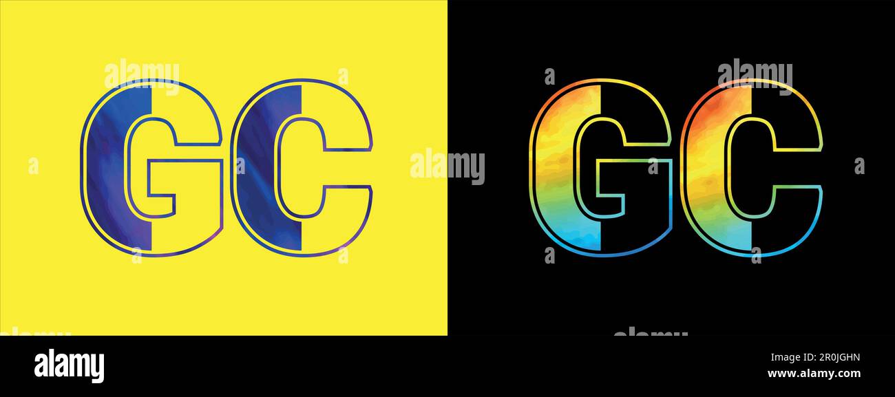 Letter GC logo design vector template. Creative modern luxurious ...