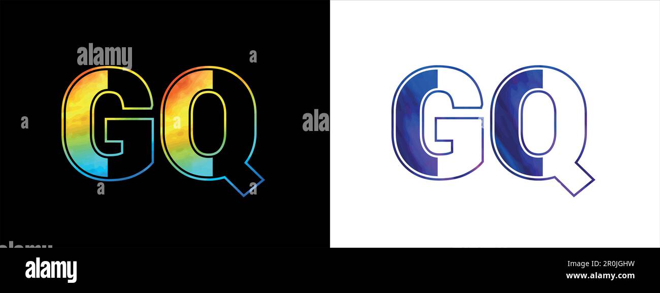 Initial letter GQ logo Icon vector design template. Premium luxurious ...
