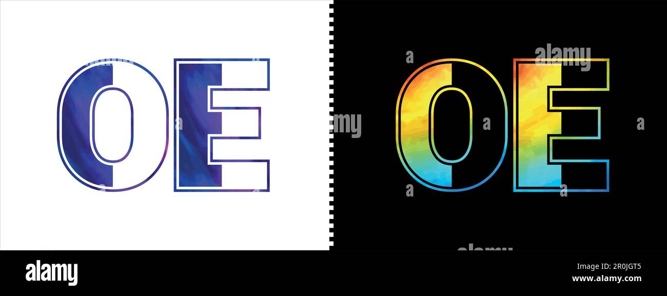 Unique OE letter logo Icon vector template. Premium stylish alphabet ...