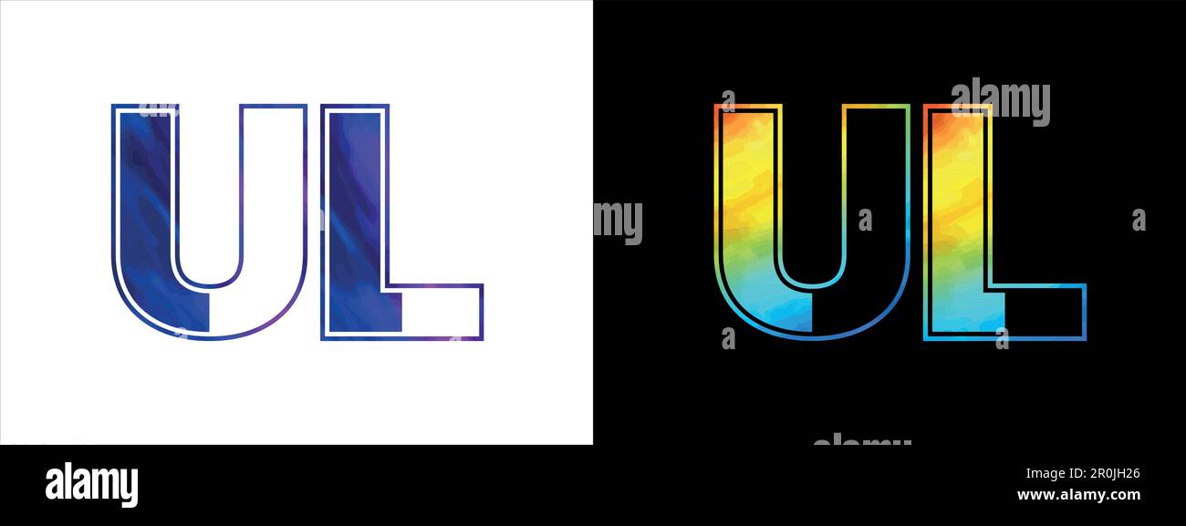 Letter UL logo design vector template. Creative modern luxurious logotype for corporate business ...