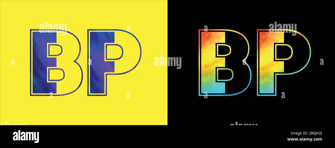 Letter BP logo design vector template. Creative modern luxurious ...