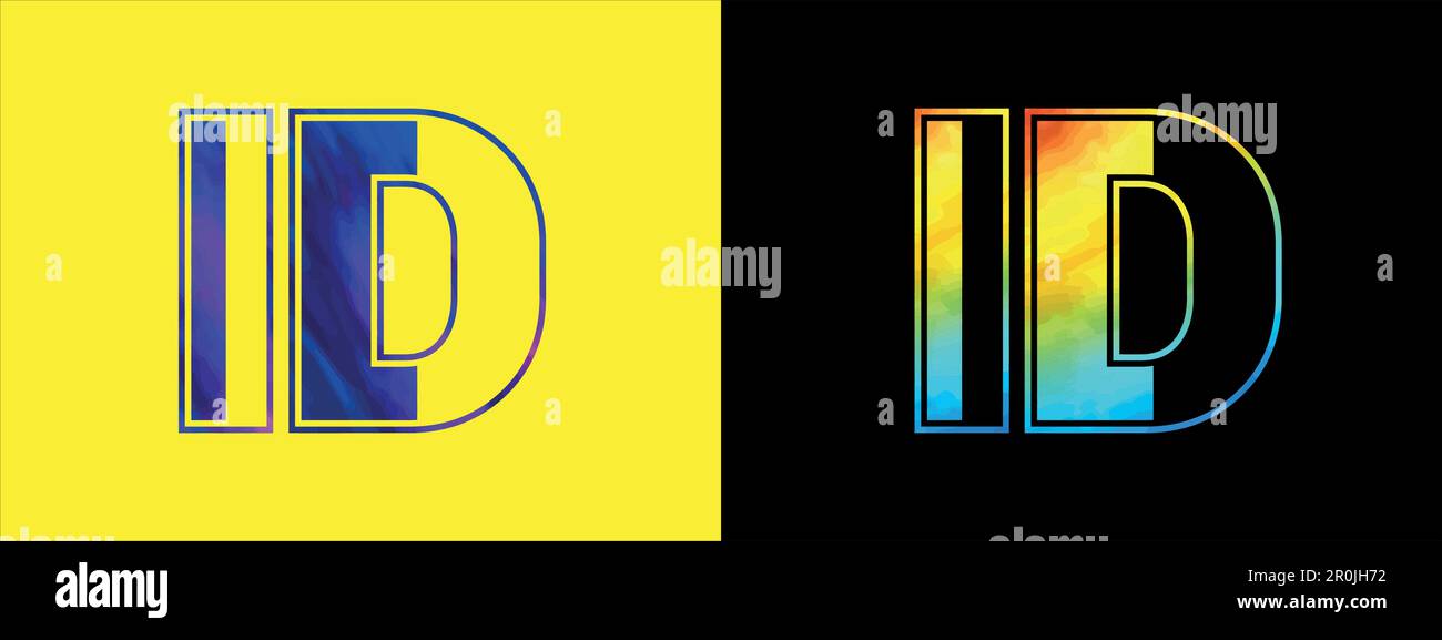 Unique ID letter logo Icon vector template. Premium stylish alphabet ...