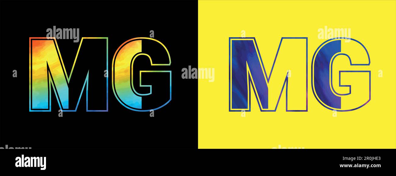 Initial letter MG logo Icon vector design template. Premium luxurious ...