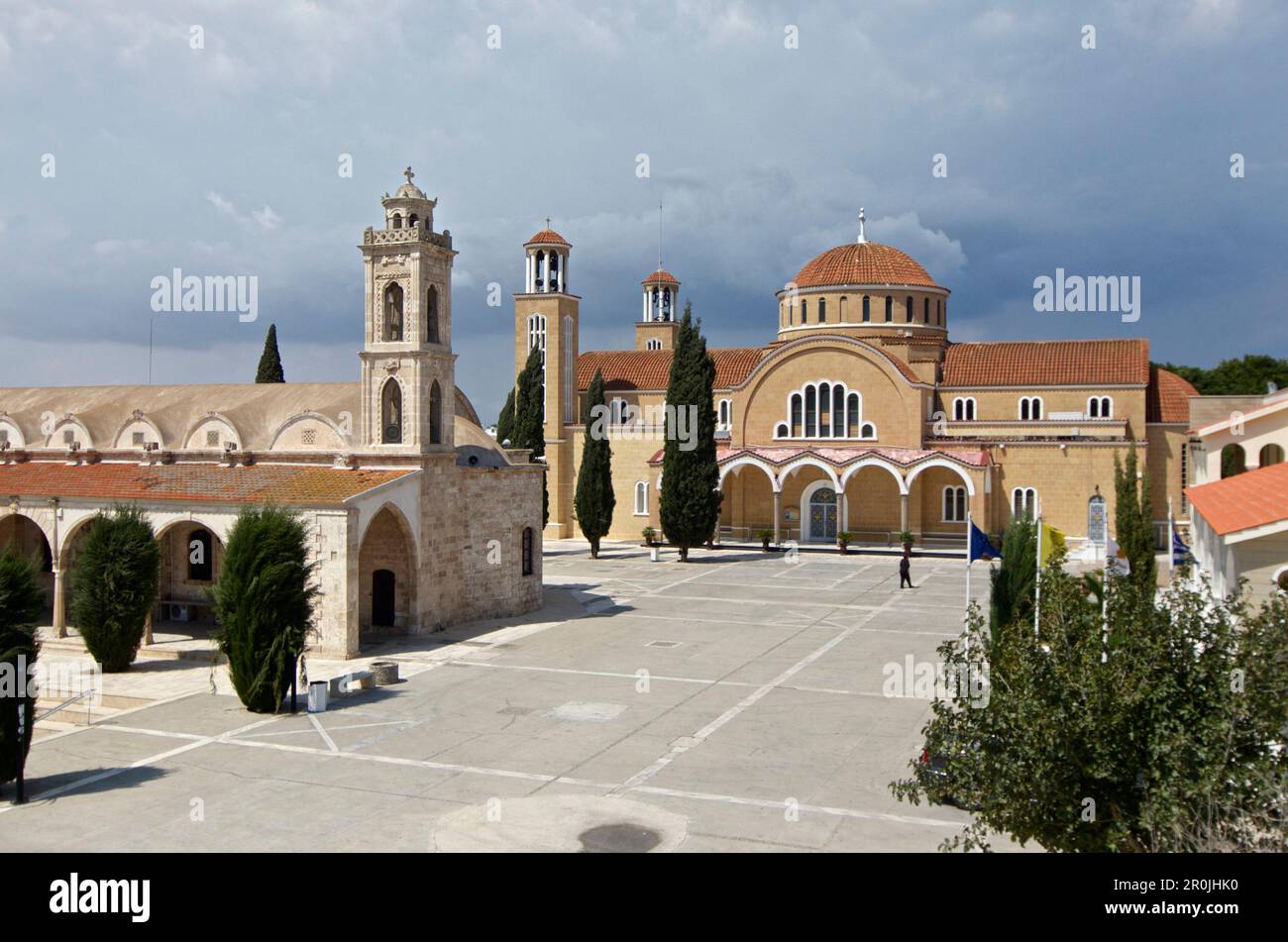 Church square at Paralimni near Ayia Napa northeast of Larnaca, Larnaca ...
