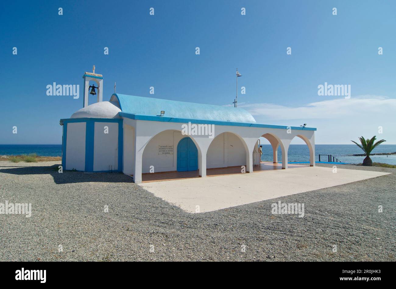 Church on the coast at Ayia Thekla Beach near Ayia Napa northeast of ...