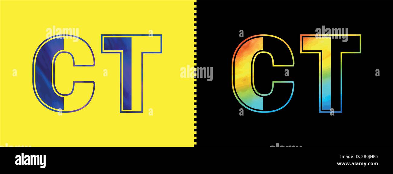 Initial letter CT logo Icon vector design template. Premium luxurious ...