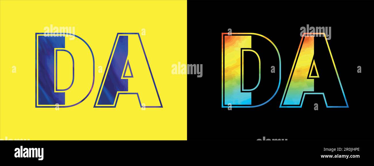 Initial letter DA logo Icon vector design template. Premium luxurious ...